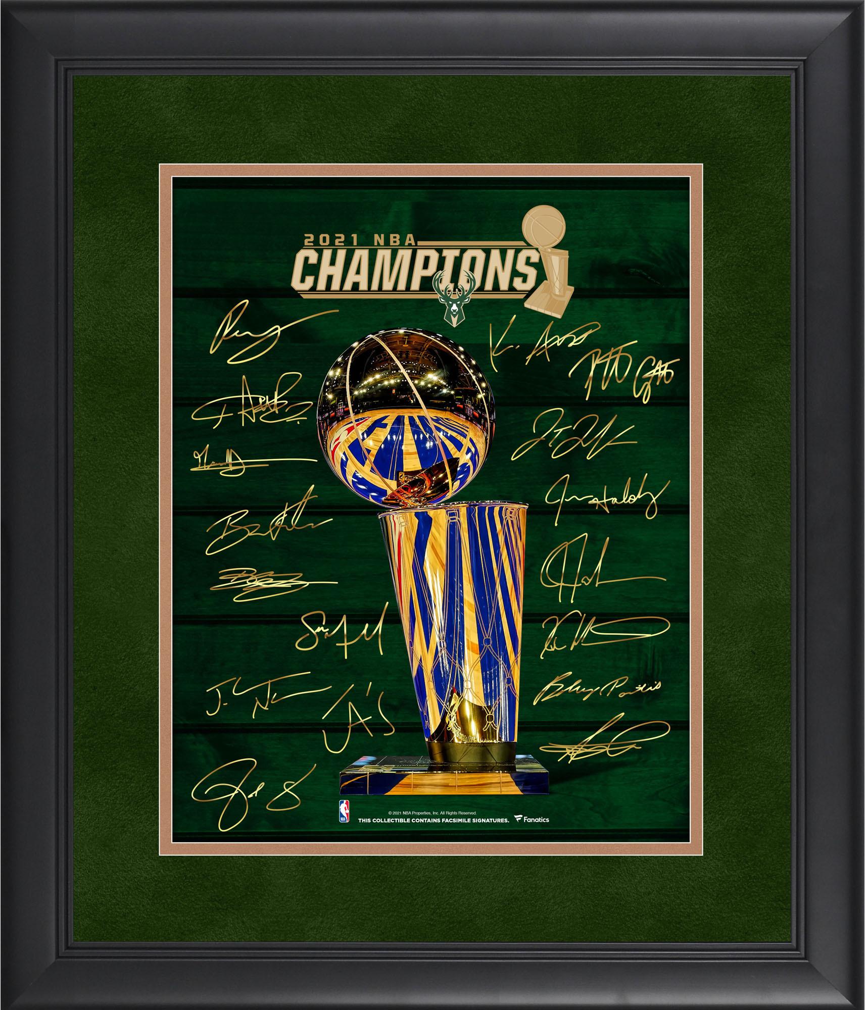 Milwaukee Bucks Framed 11" x 14" 2021 NBA Finals Champions Collage with ...