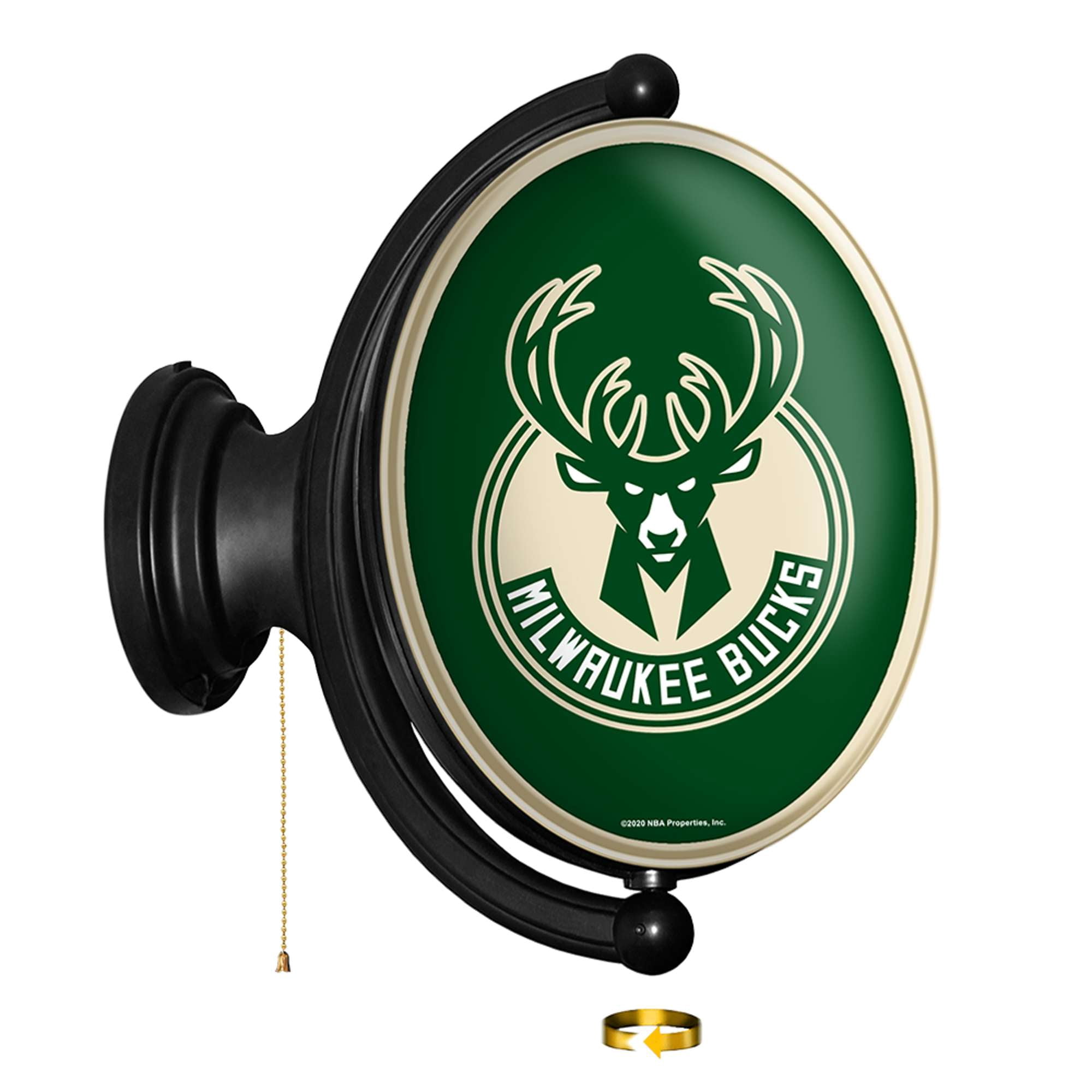 Milwaukee Bucks: Original Oval Rotating Lighted Wall Sign - Walmart.com
