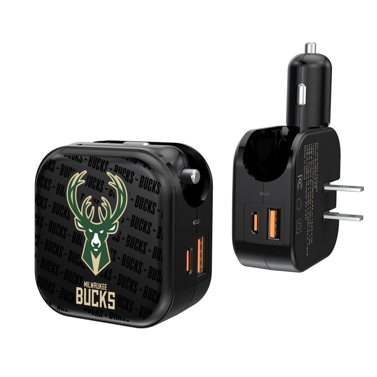 Milwaukee Bucks Text Design USB Charger - Walmart.com