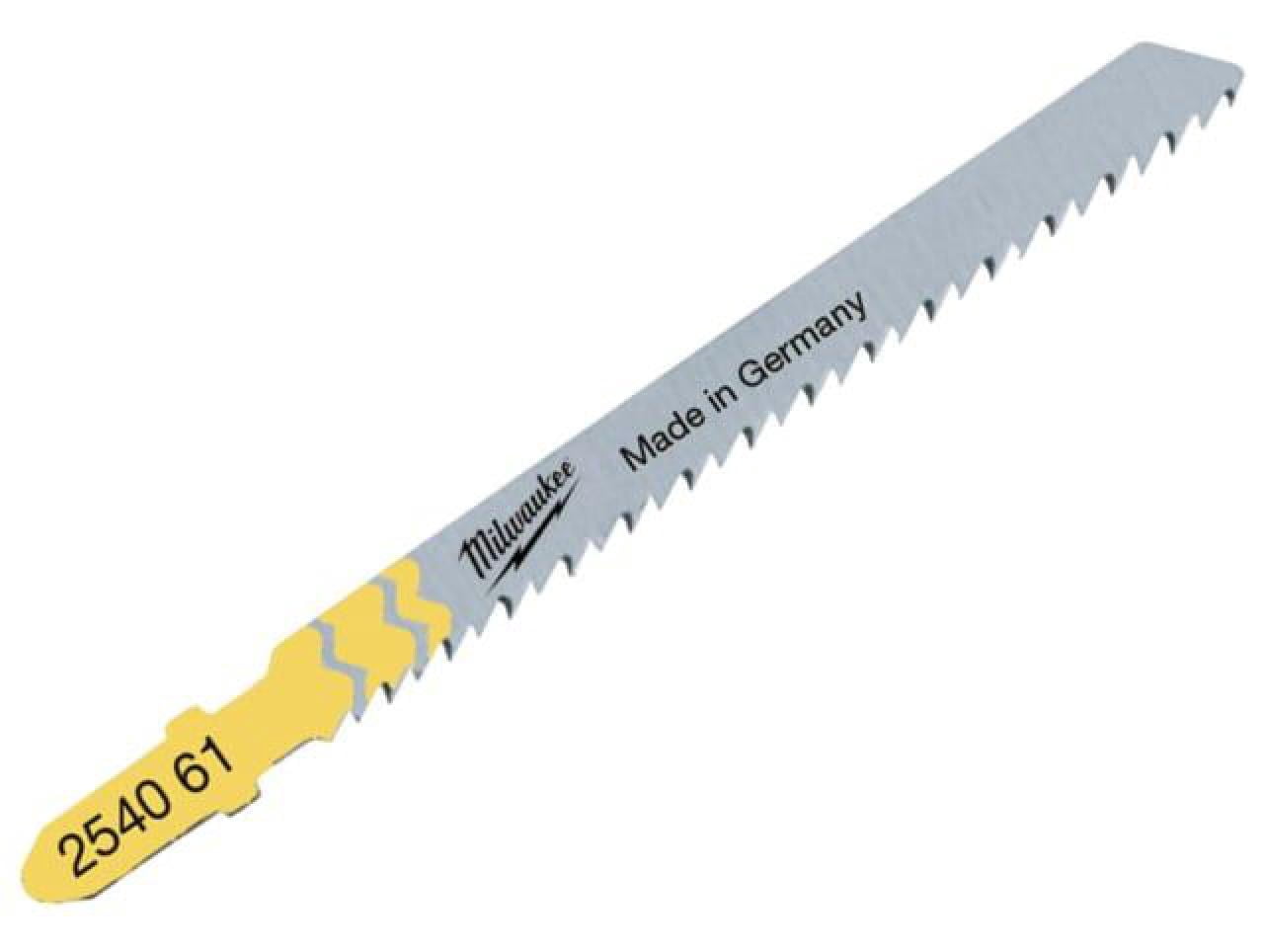 Milwaukee - Clean & Splinter Free Wood Jigsaw Blade Pack of 5 T101B ...