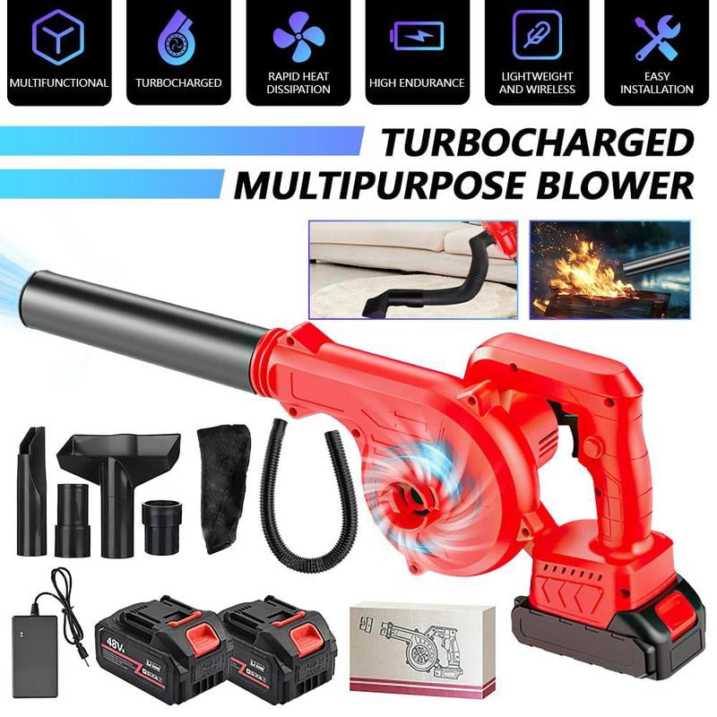 Milwaukee-Compatible Cordless Leaf Blower, Brushless 6-Speed Motor to ...