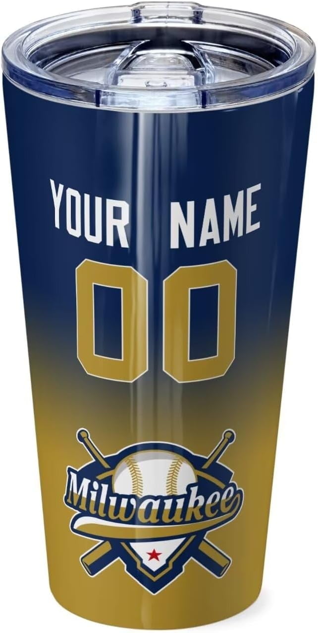 Milwaukee Custom Personalized Stainless Steel Glass Tumbler,Milwaukee ...