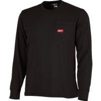 Milwaukee GridIron Heavy-Duty Pocket Shirt LRG BLK LONGSLV HD, Each ...