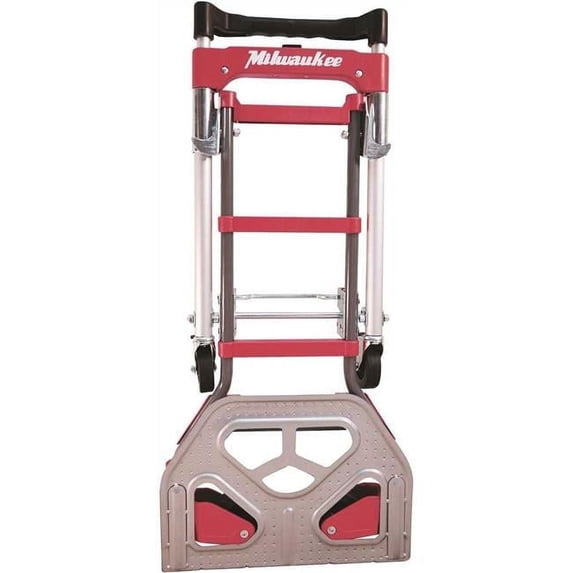Milwaukee Hand Truck DC73333 300 lbs 2-In-1 Folding Hand Truck, Red ...