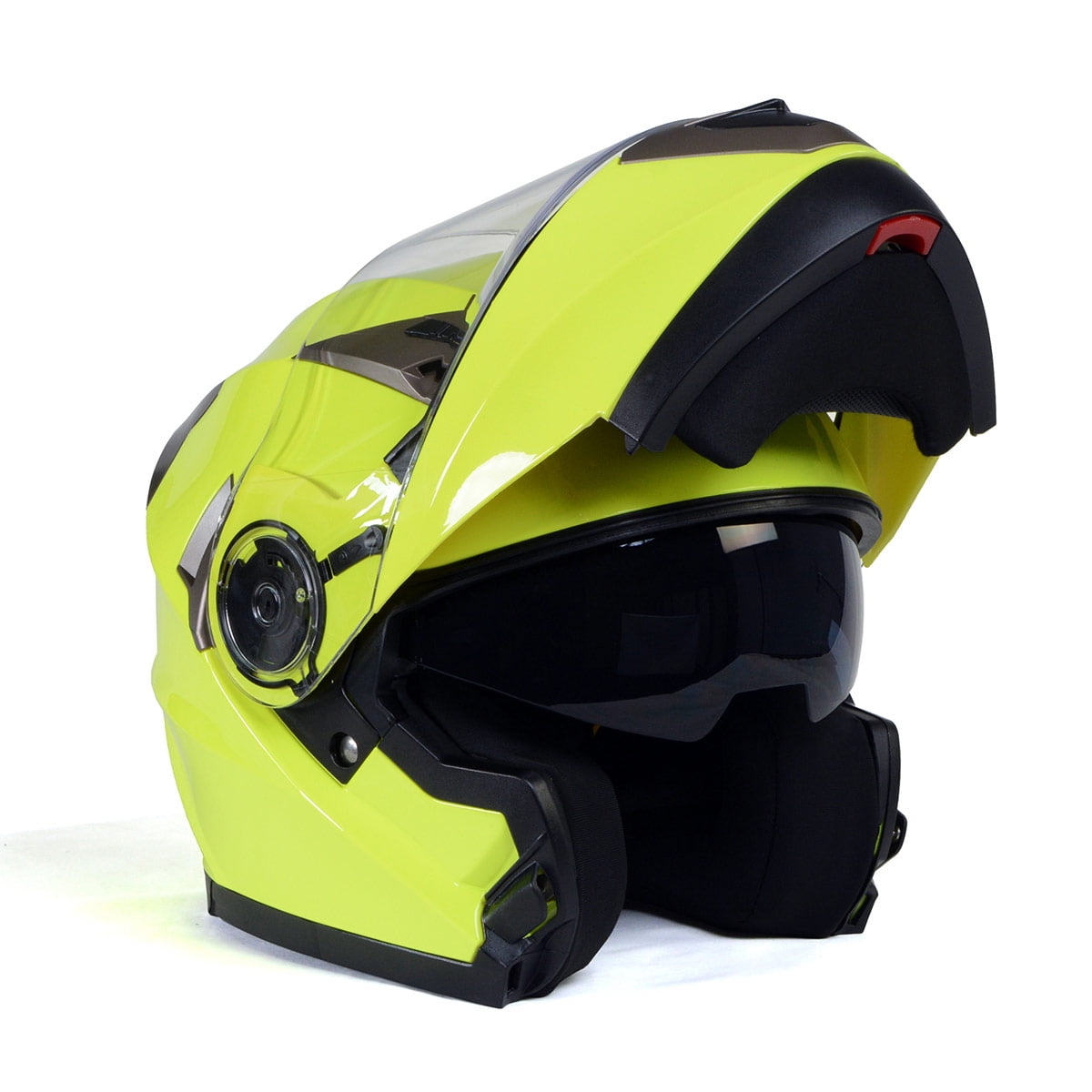 Milwaukee Helmets MPH9809DOT Ionized Neon Yellow Advanced Motorcycle ...
