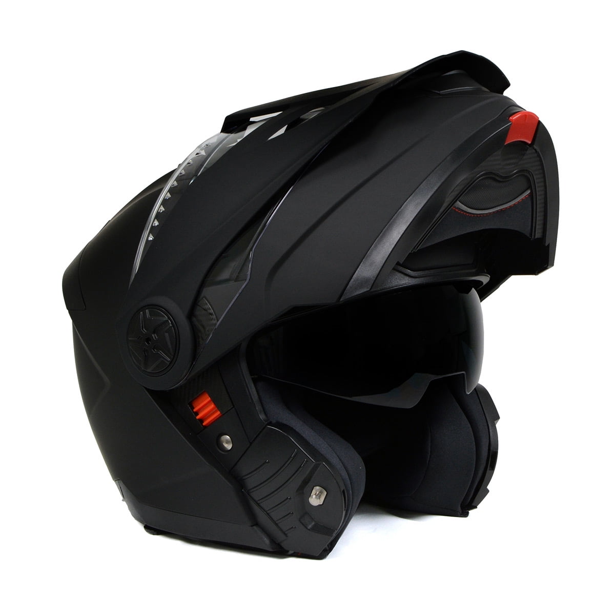Milwaukee Helmets MPH9820DOT Flat Black Ominous Dual Sport Advanced ...