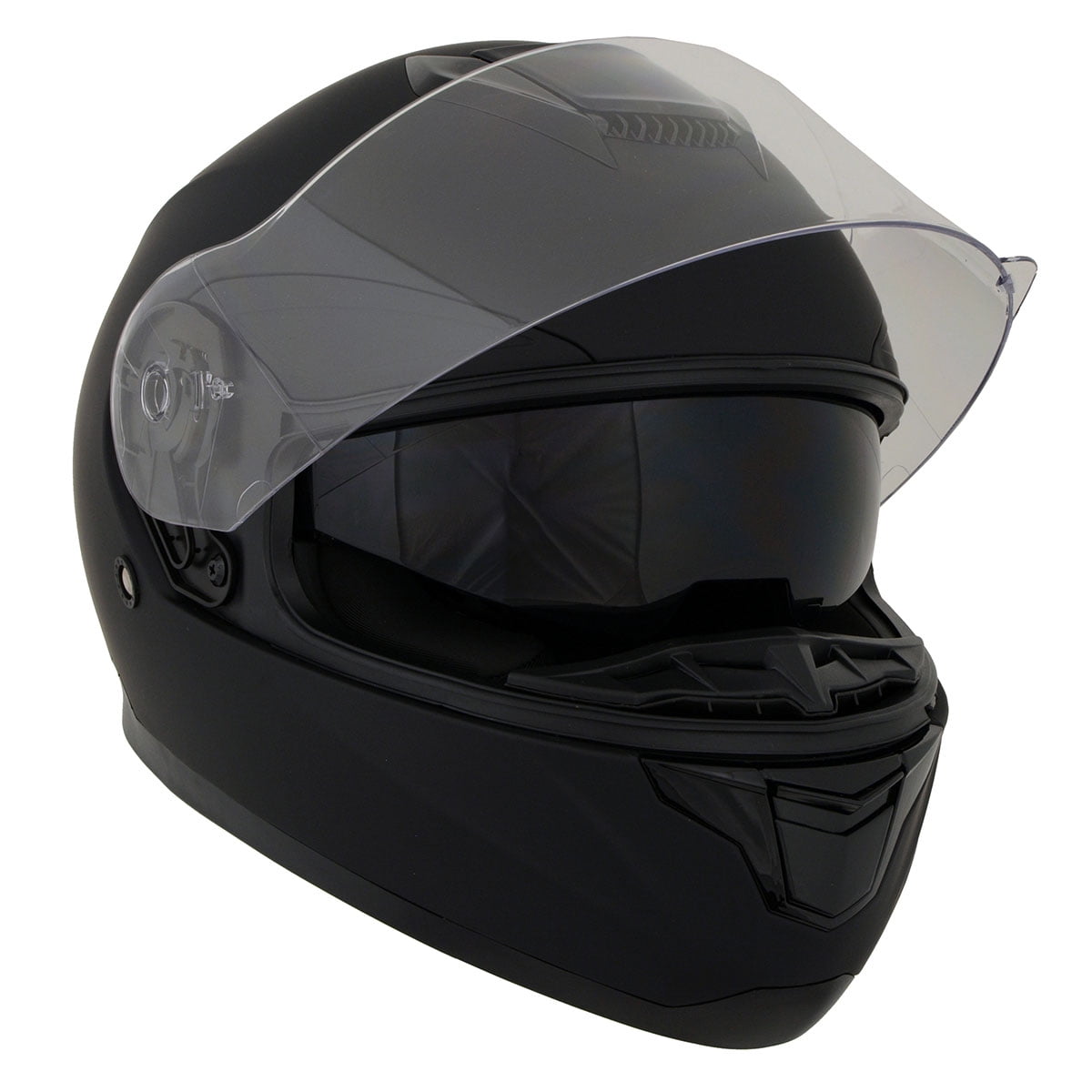 Milwaukee Helmets MPH9835DOT 'Sweeper' Flat Black Advanced Motorcycle ...