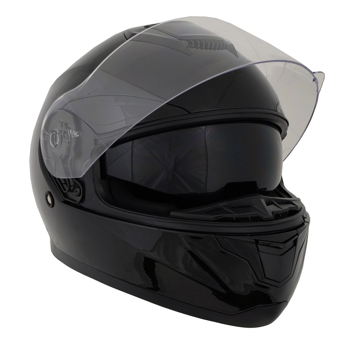 Milwaukee Helmets MPH9836DOT 'Sweeper' Gloss Black Advanced Motorcycle ...