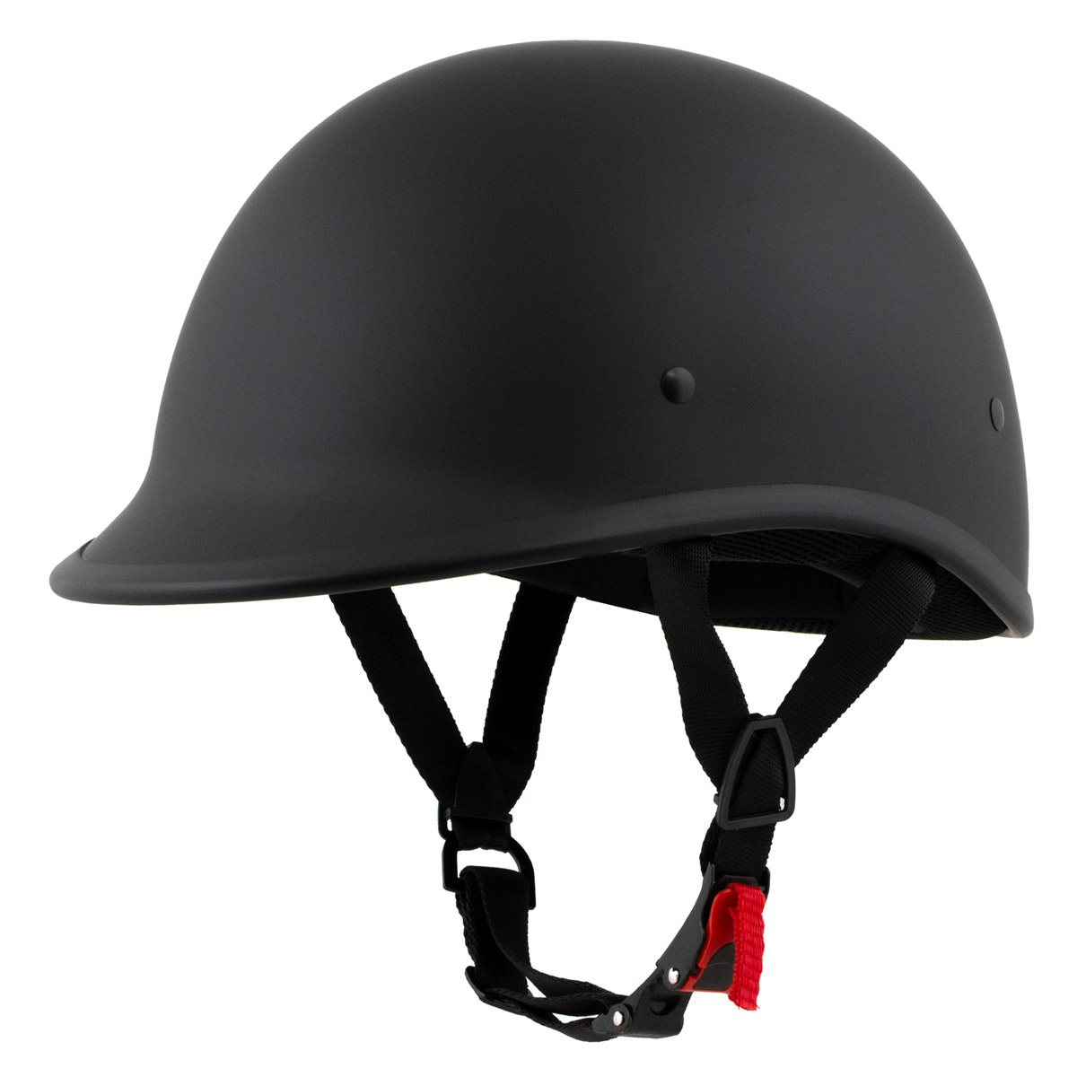 Milwaukee Helmets Polo Style Matte Black Motorcycle Half Face Helmet ...