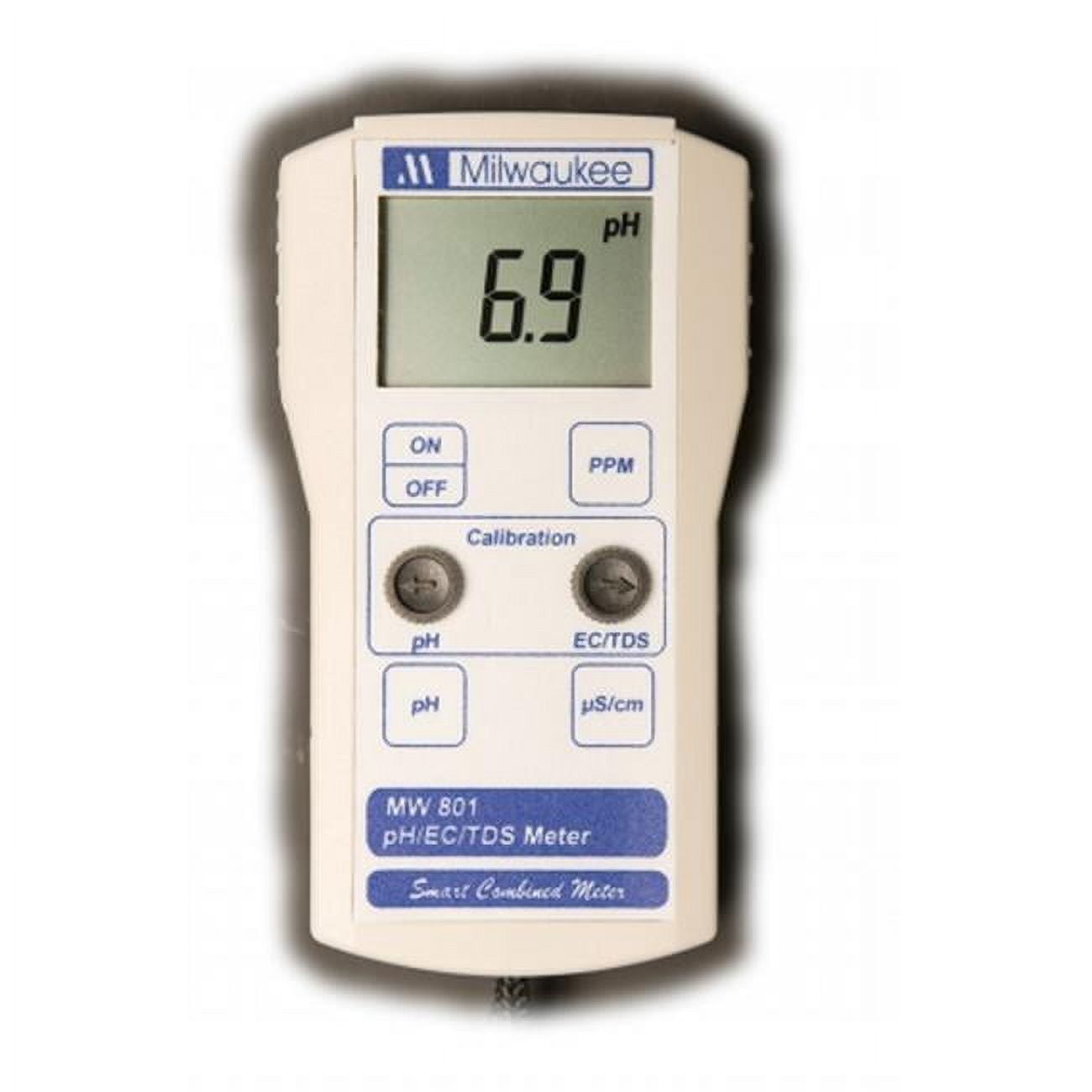 Milwaukee, MW801 PRO 3-in-1 Low Range pH, EC, TDS Combo Meter with ATC ...