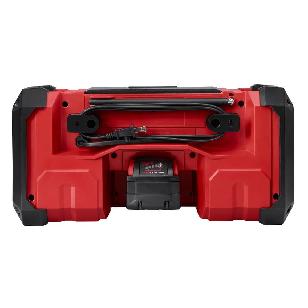 Milwaukee Jobsite Radio 2890-20 Battery Powered Stereo 11.81 lbs, Red ...