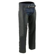 Redline Men's Goat Skin Leather Motorcycle Chaps w/ Gator Liner M ...