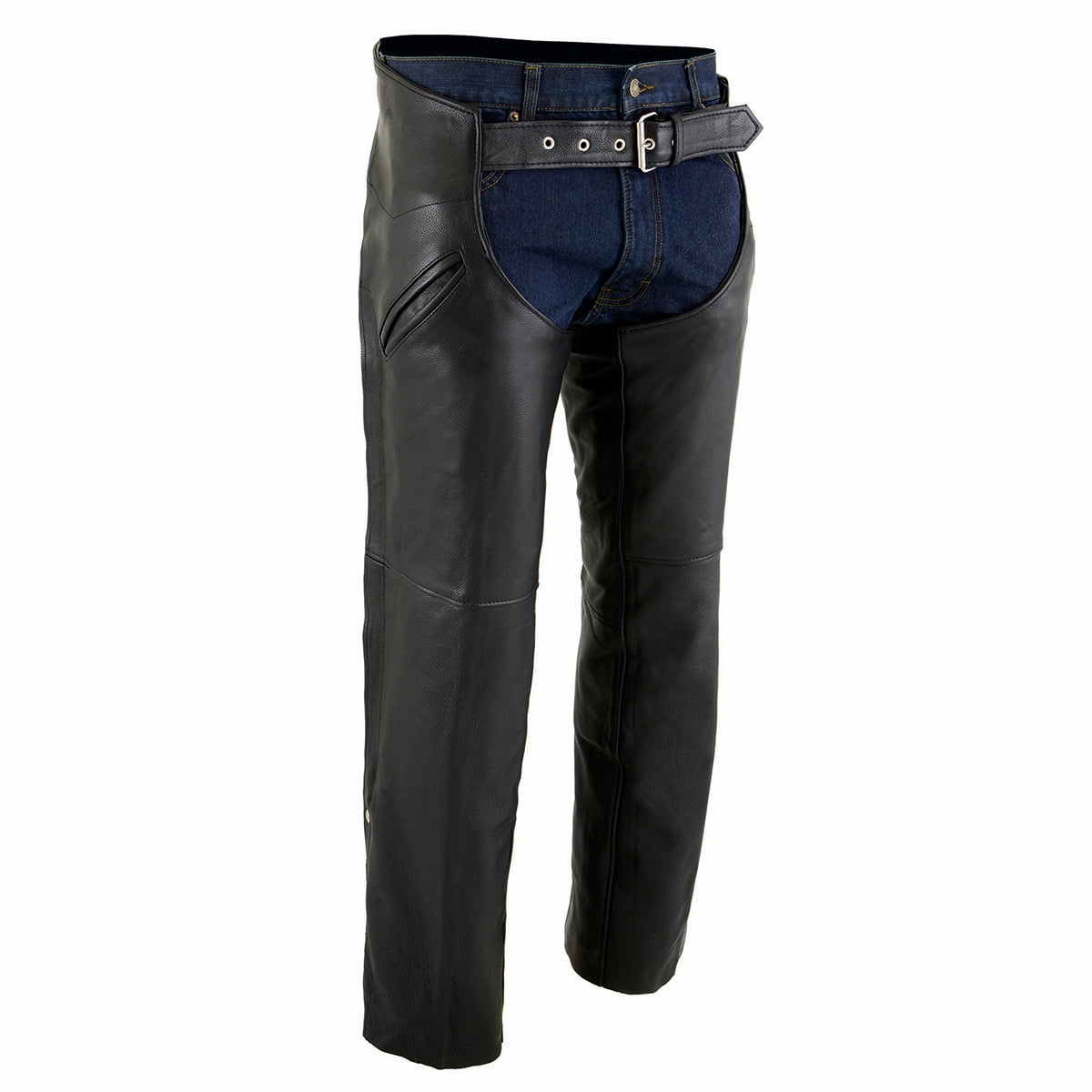 Milwaukee Leather Chaps for Men's Black Premium Leather Motorcycle ...