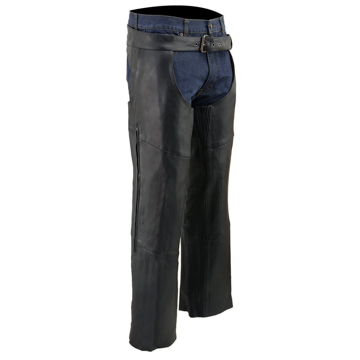 Milwaukee Leather Chaps for Men's Black Vented Premium Leather ...