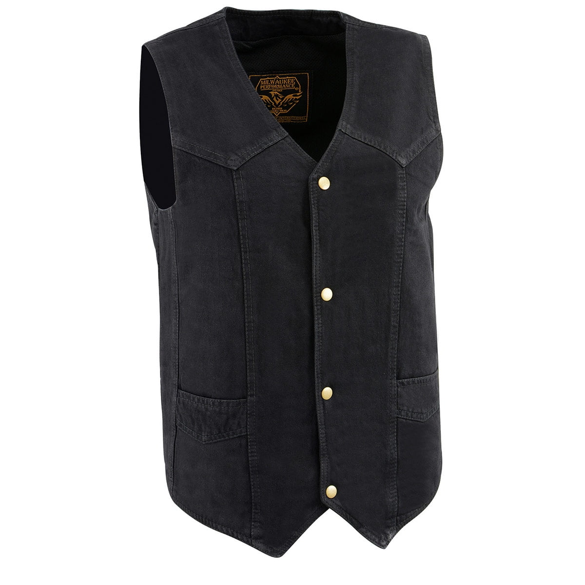 Milwaukee Leather DM1310 Men's Black Classic Denim Western Style Cowboy ...