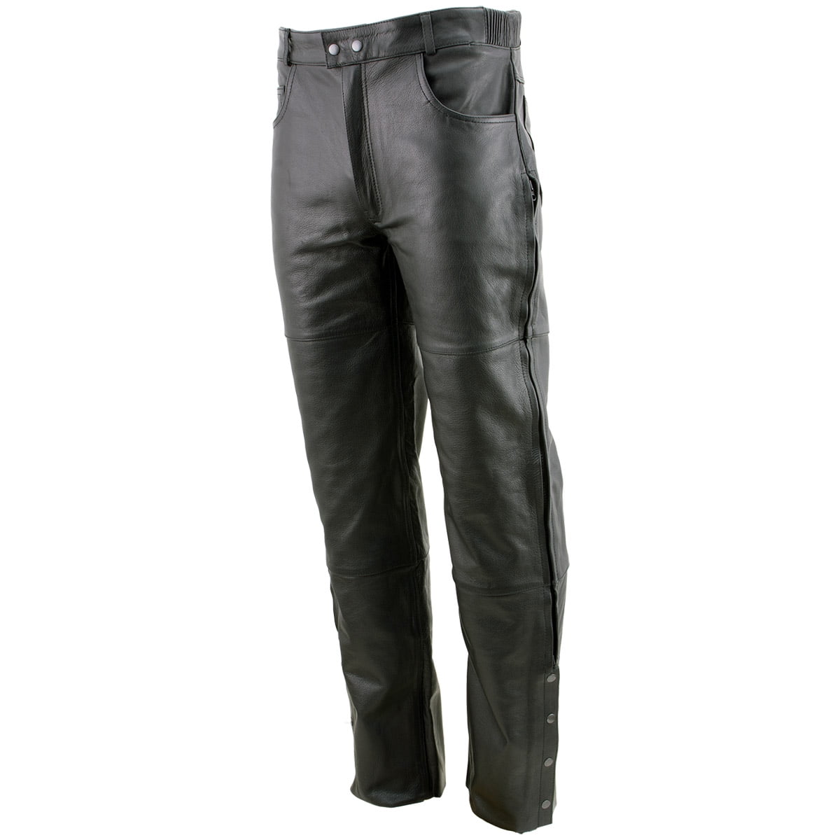 Milwaukee Leather Men's Premium Black Cowhide Leather Motorcycle Casual ...