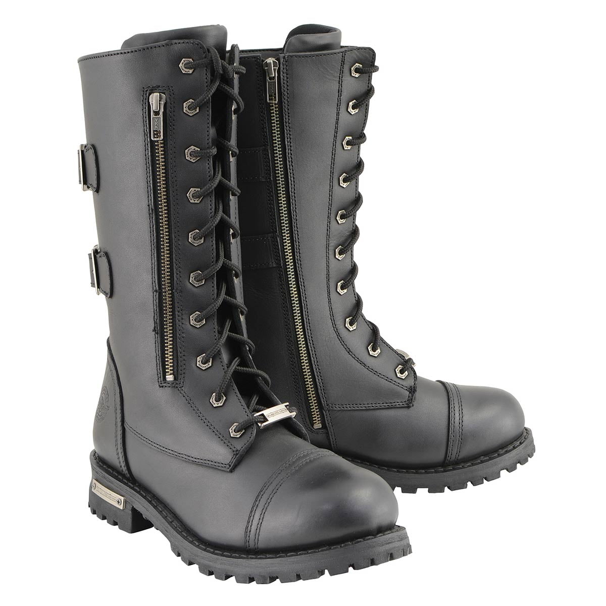 Milwaukee Leather Men’s 13-Inch-Tall Tactical Black Lace-Up Leather ...