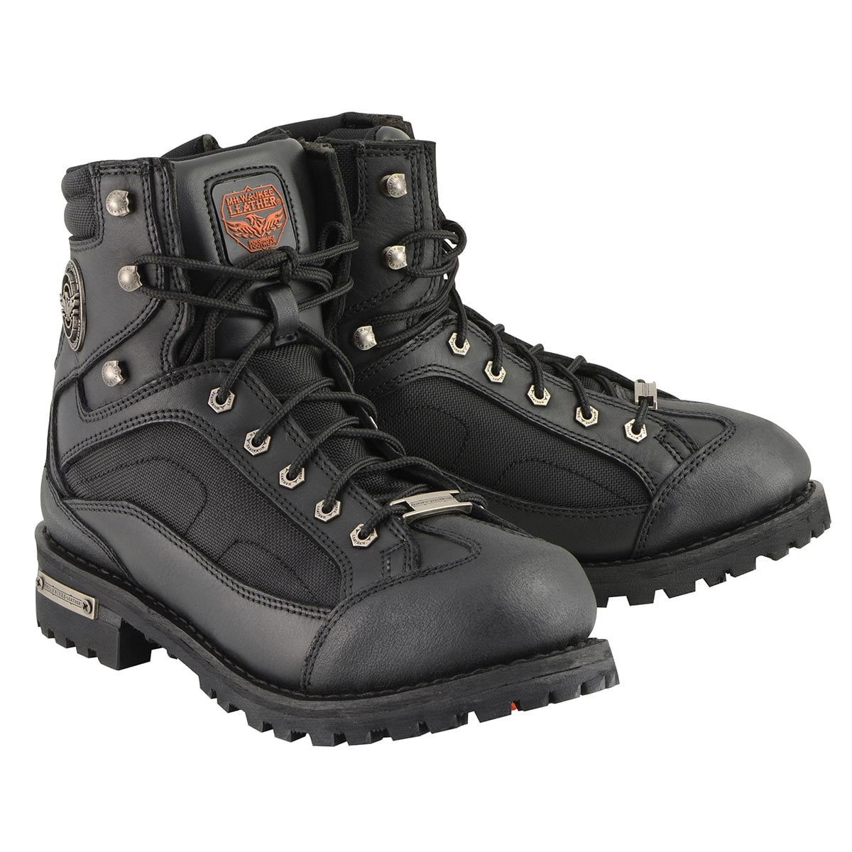 Milwaukee Leather MBM9080 Men's Black Leather 6-Inch Lace to Toe ...
