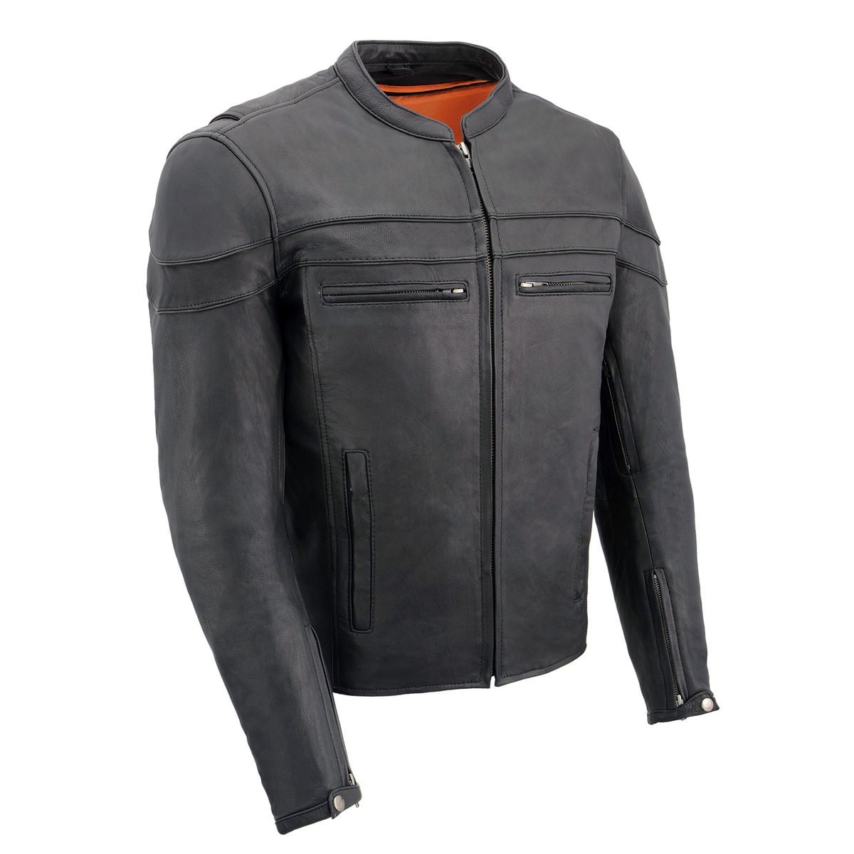 Milwaukee Leather MLM1526 Men's Stay Cool Black Premium Leather Sporty ...