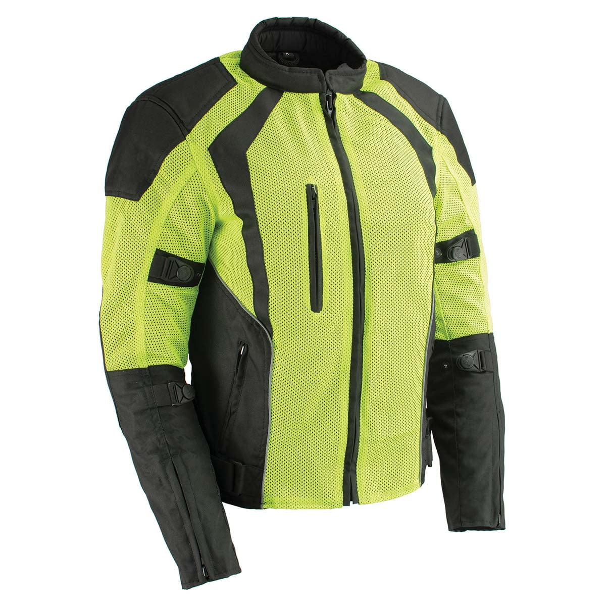 Milwaukee Leather MPL2793 High Vis Green with Black Armored Textile ...