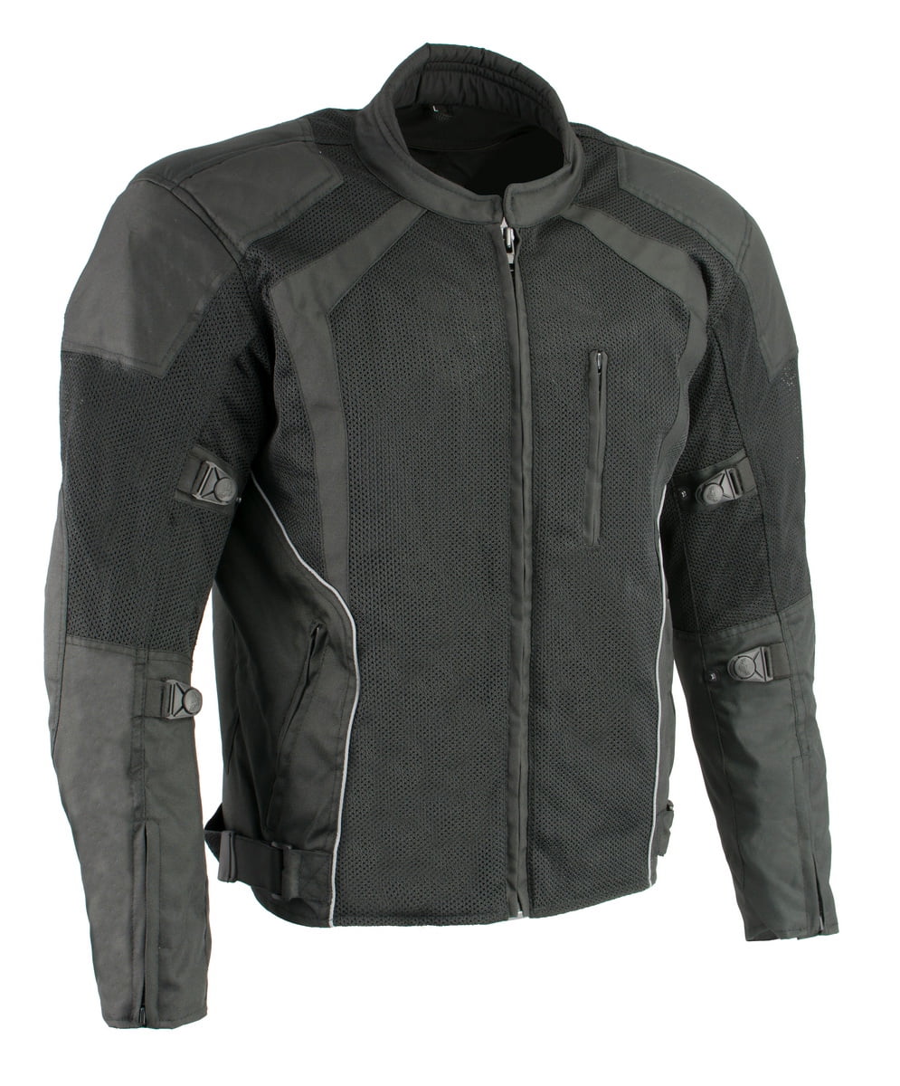 Milwaukee Leather MPM1793 Black Armored Mesh Motorcycle Jacket for Men ...