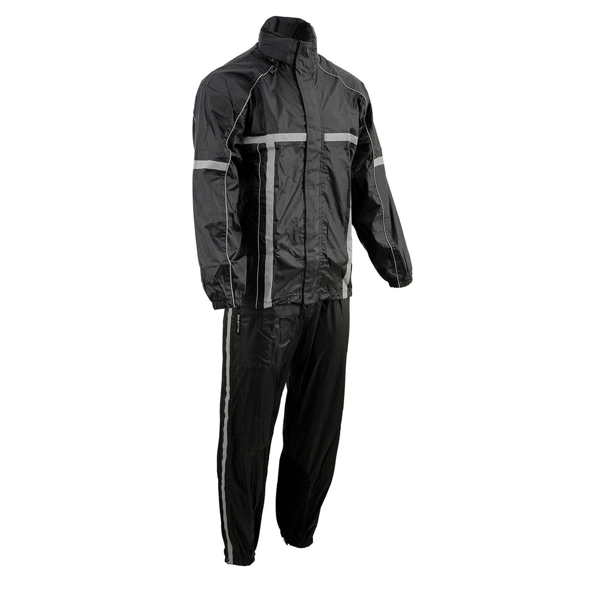 Milwaukee Leather MPM9510 Men's Black Water-Resistant Motorcycle Rain ...