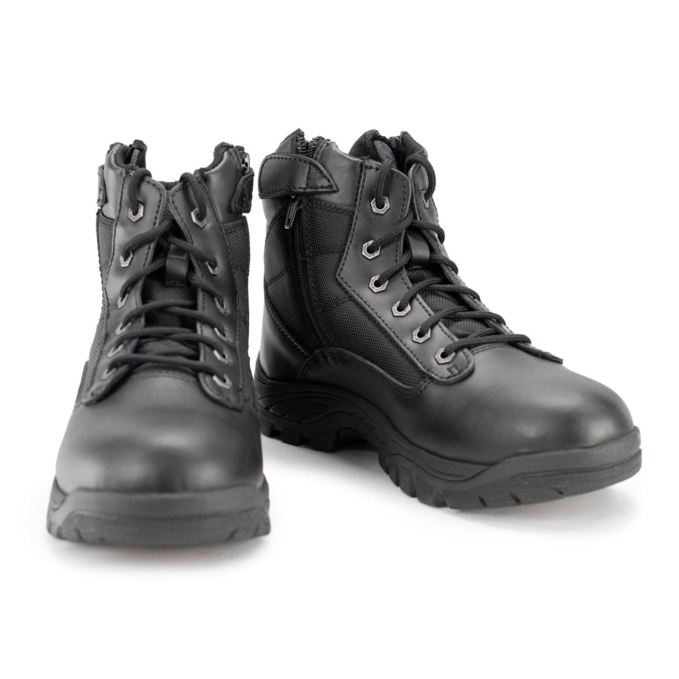 Milwaukee Leather Men's 6-inch Black Leather Swat Style-Tactical Lace ...