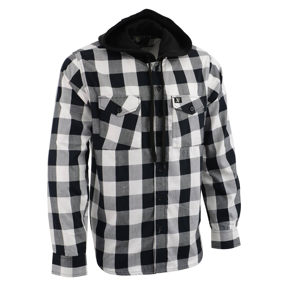 Milwaukee Leather MNG11629 Men's Long Sleeve Flannel Black and White ...