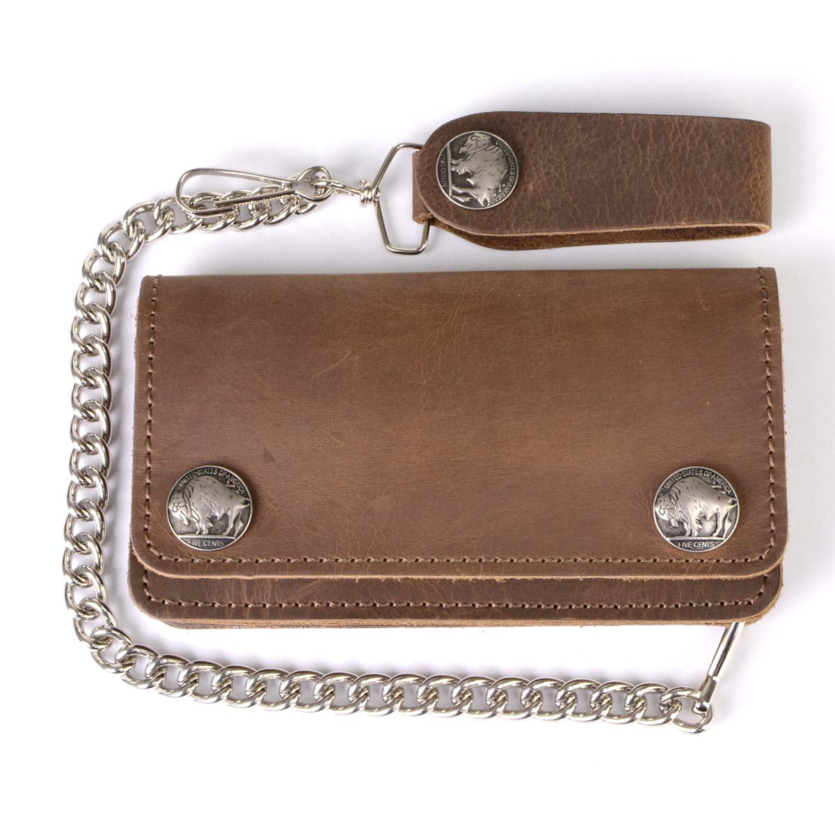 Milwaukee Leather Men's Genuine Leather Bi-Fold Biker Wallets w/ Anti ...