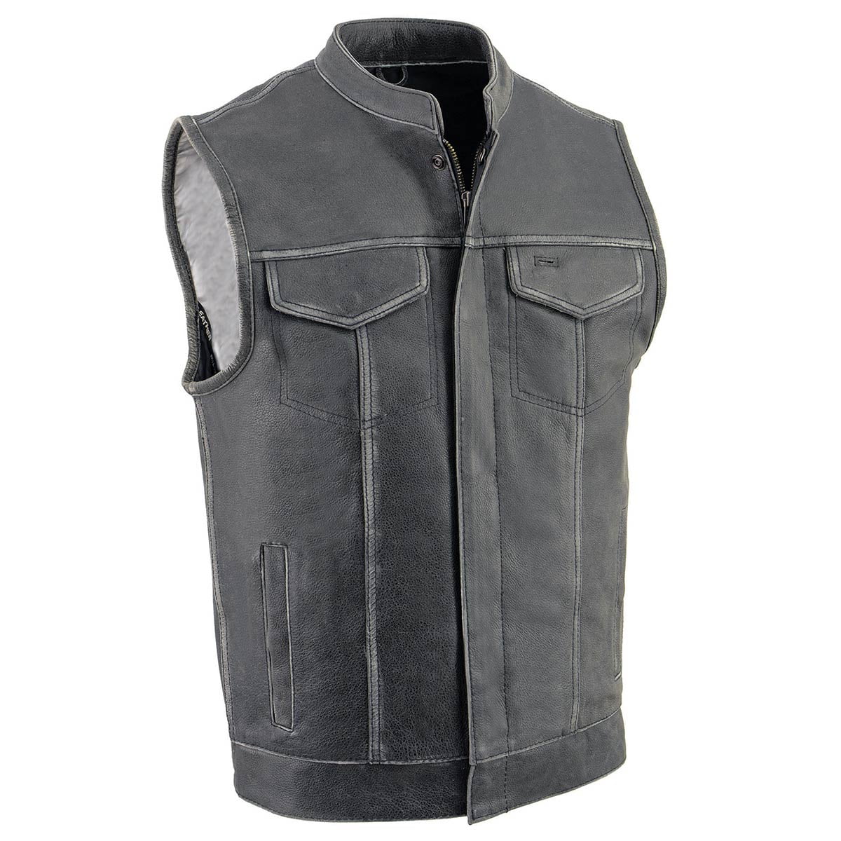 Milwaukee Leather MLM3513 Men's Premium Leather Club-Style Motorcycle ...