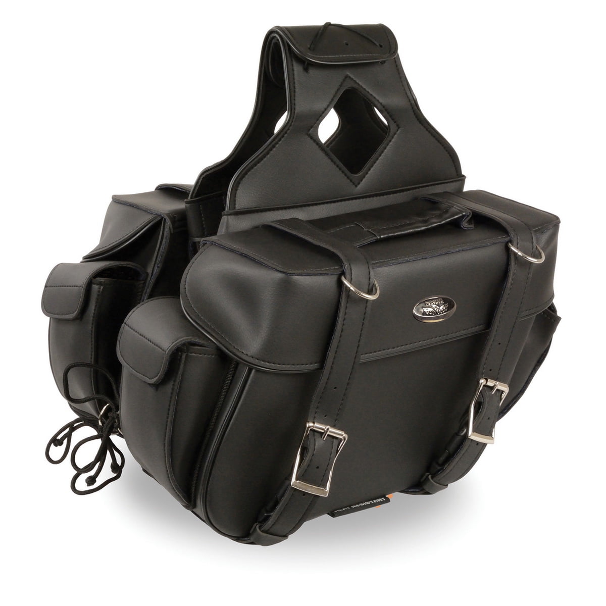 Milwaukee Leather SH57403ZB Black Medium Zip-Off PVC Throw Over ...