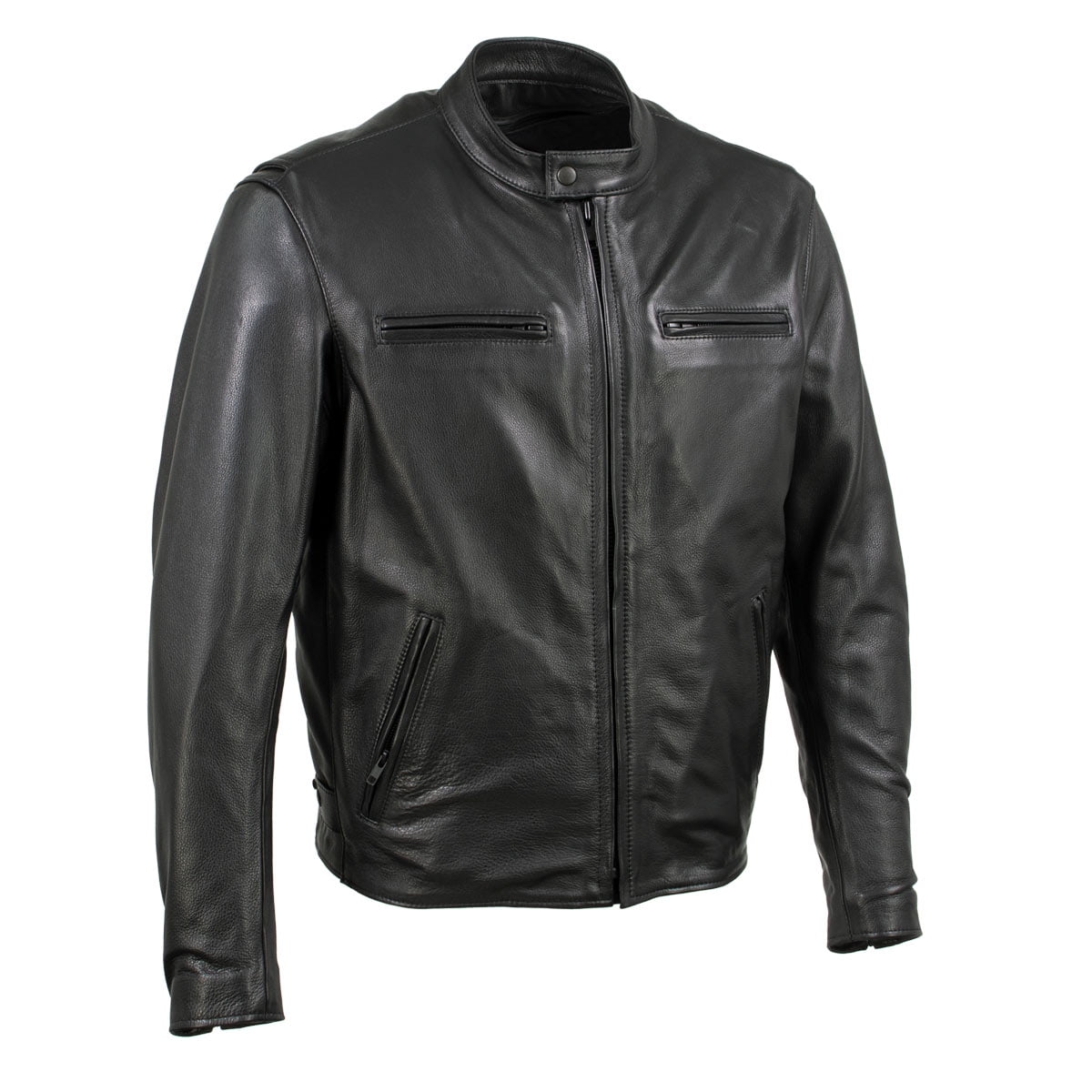Milwaukee Leather USA MADE MLJKM5001 Men's Black Road Racer Premium Leather Motorcycle Jacket 52 ...