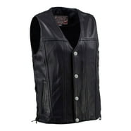 BNFUSA BKVBP3X Rocky Mountain Hides Solid Genuine Buffalo Leather Vest ...