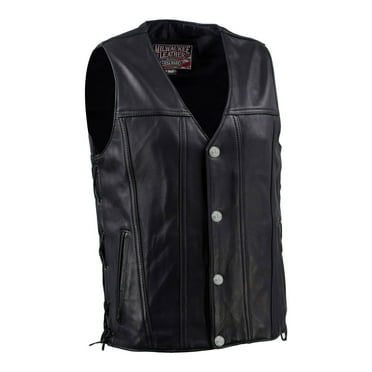 BNFUSA BKVBP3X Rocky Mountain Hides Solid Genuine Buffalo Leather Vest ...