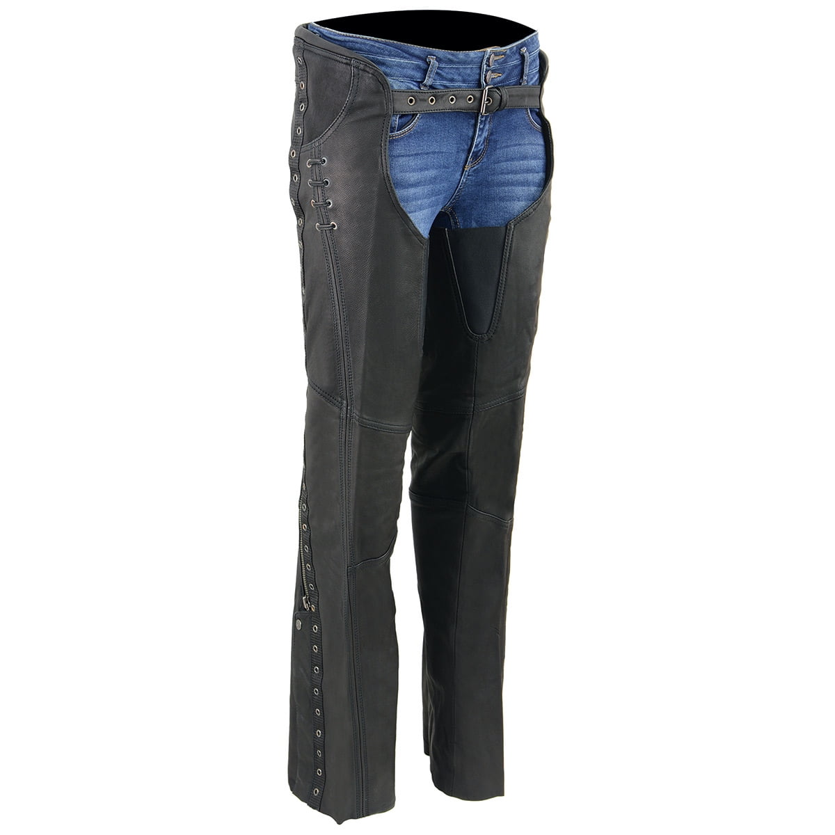 Milwaukee Leather Women's Black Lightweight Premium Goat Skin Leather ...