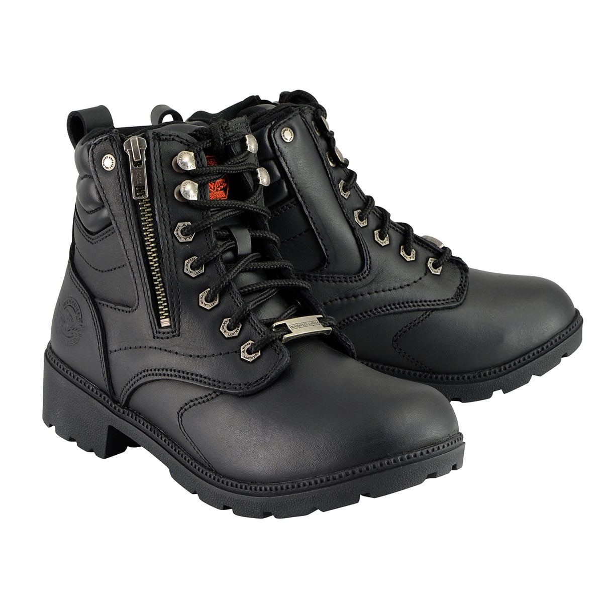 Milwaukee Leather Women's Premium Leather Lace-Up Motorcycle Rider ...