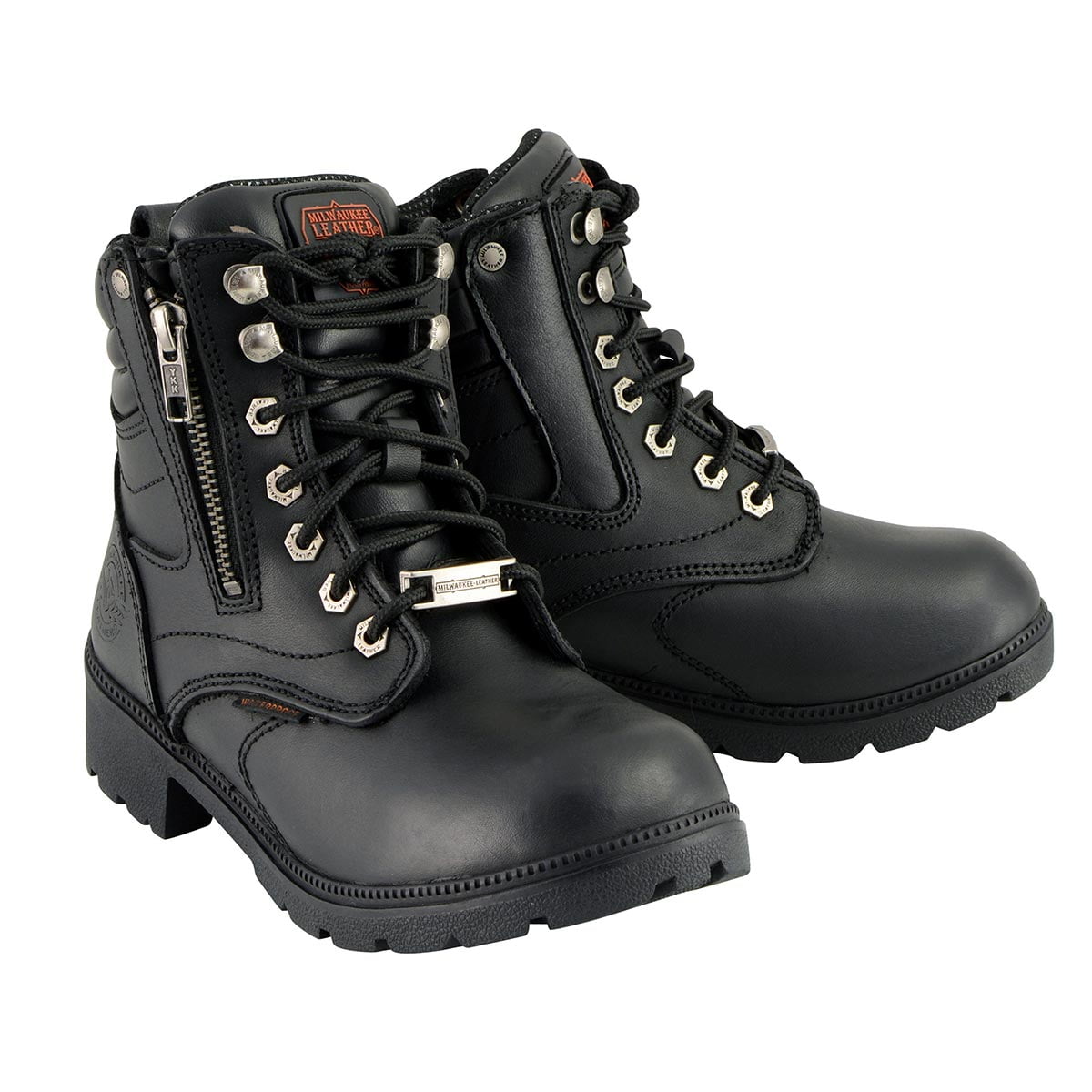 Milwaukee Leather Women's Premium Leather Lace-Up Motorcycle Rider ...