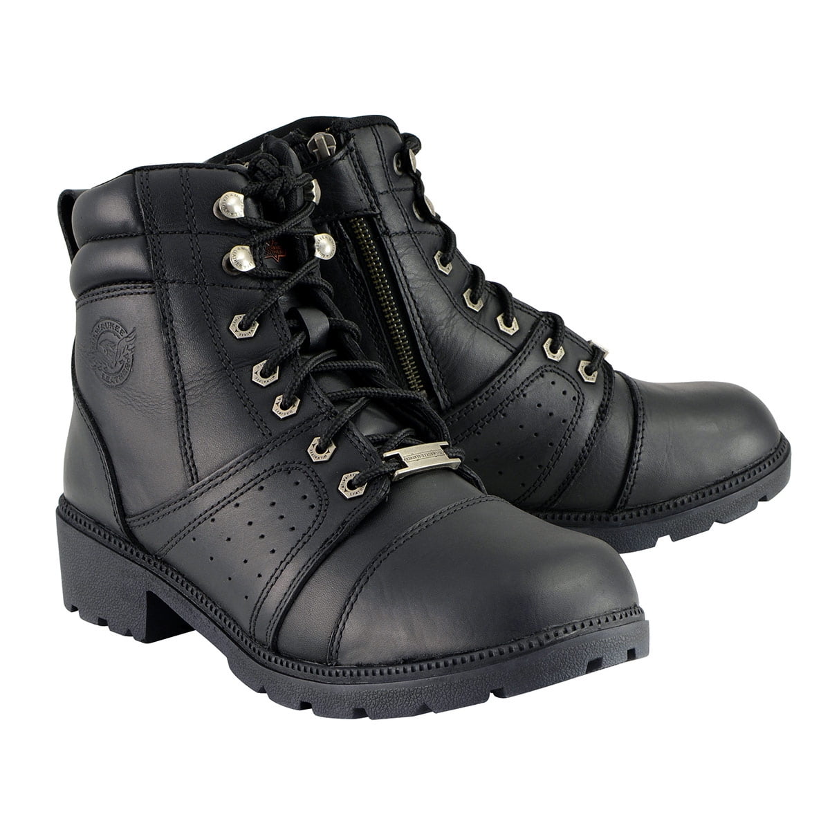 Milwaukee Leather Women's Premium Leather Lace-Up Motorcycle Rider ...