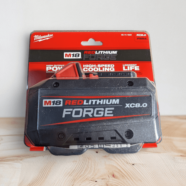 Milwaukee M18 REDLITHIUM FORGE XC 8.0Ah Battery Pack – 18V Lithium-Ion High-Output Power Tool ...