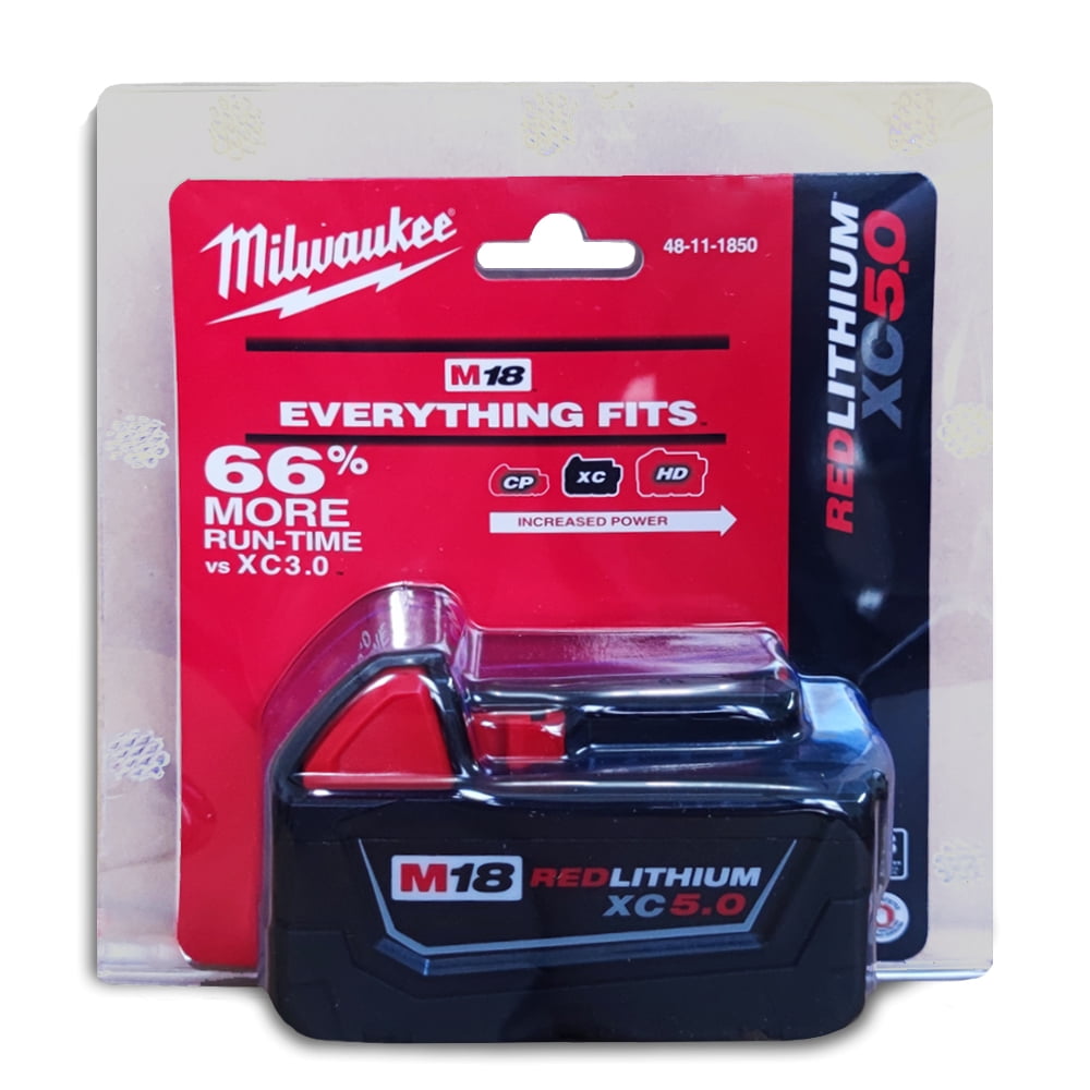 Milwaukee M18 5.0 Ah Batteries, 18V, Compatible with 60+ Cordless Tools ...