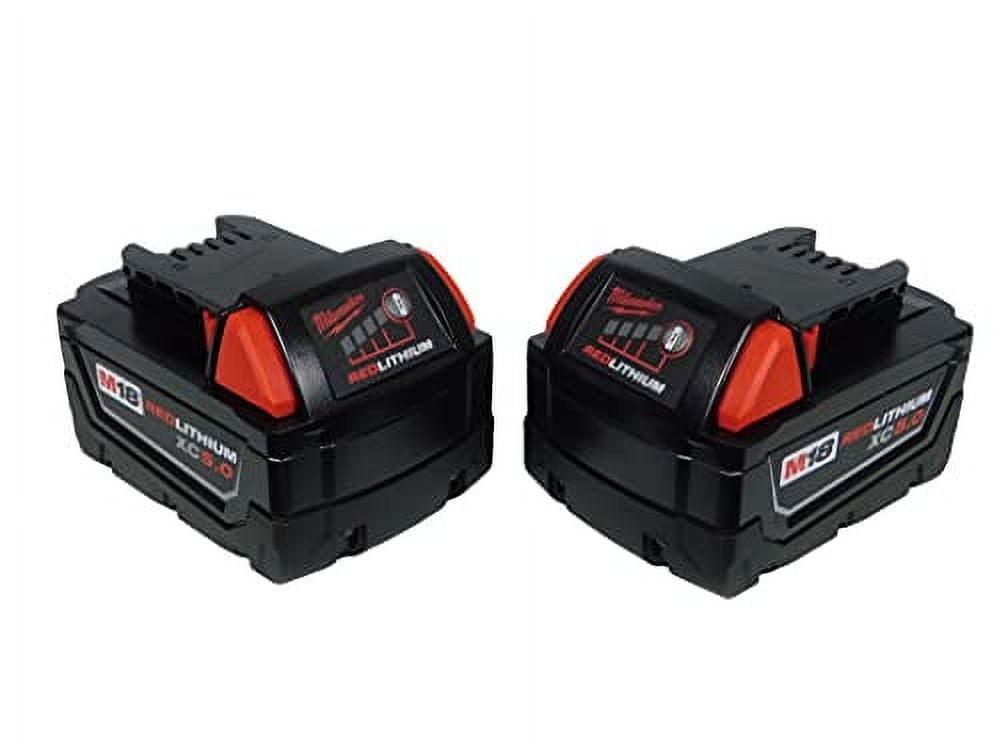 Milwaukee M18 Lithium-Ion 18V 5Ah Extended Capacity Battery, XC 5.0 ...