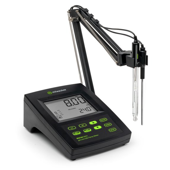 Milwaukee MW160 MAX pH/ORP/ISE/Temp RS232 Logging Bench Meter USA 110V ...