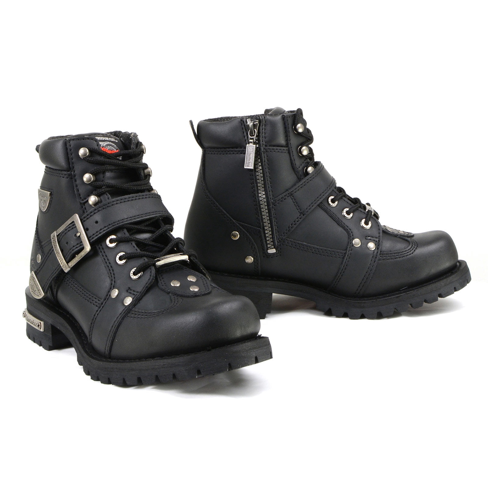 Milwaukee Motorcycle Clothing Company MB433 Men's Black Road Captain ...