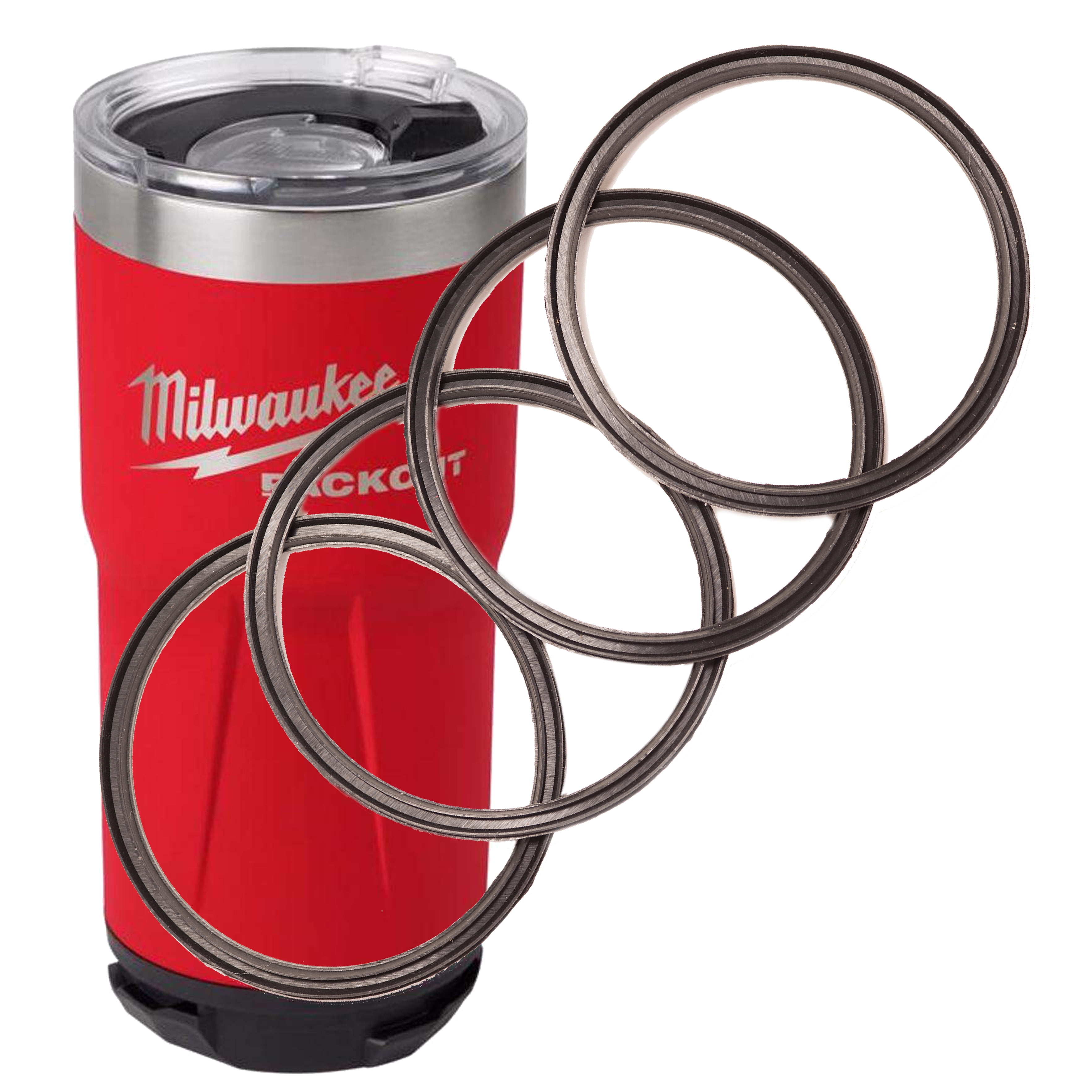 Milwaukee Packout 20 Ounce 48-22-8392R Replacement Lid Gasket (4 Pack ...