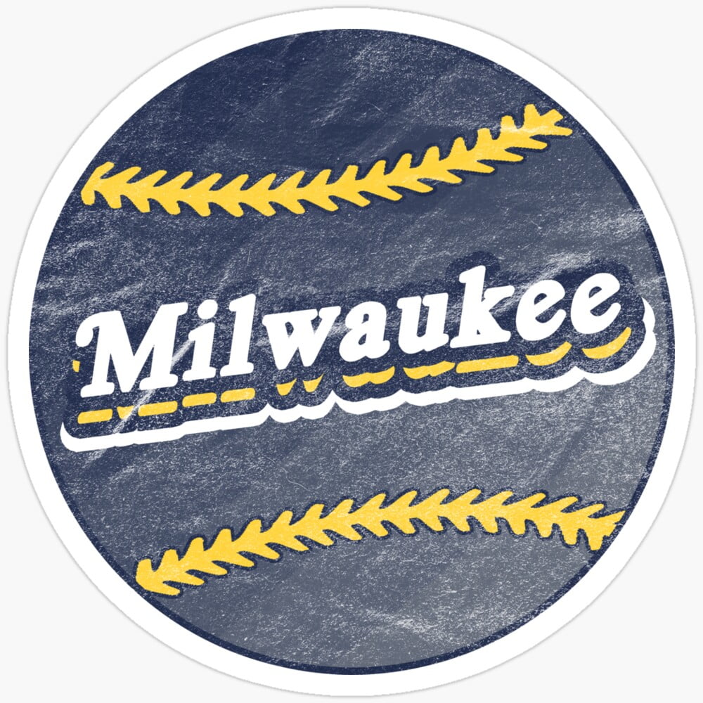 Milwaukee Retro Baseball Sticker Phone Decal Water Bottle Stickers Car ...