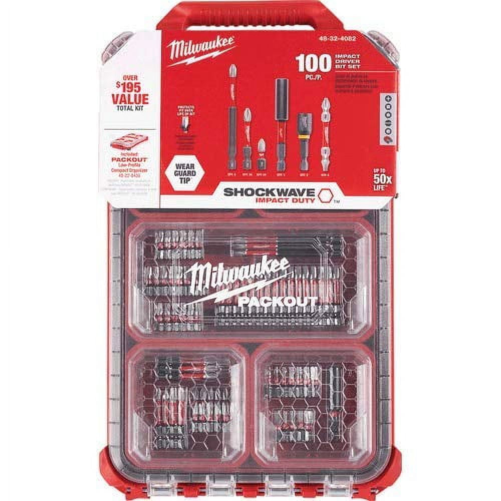 Milwaukee Shockwave Heavy Duty 100pcs Power Accessories Impact Driver ...