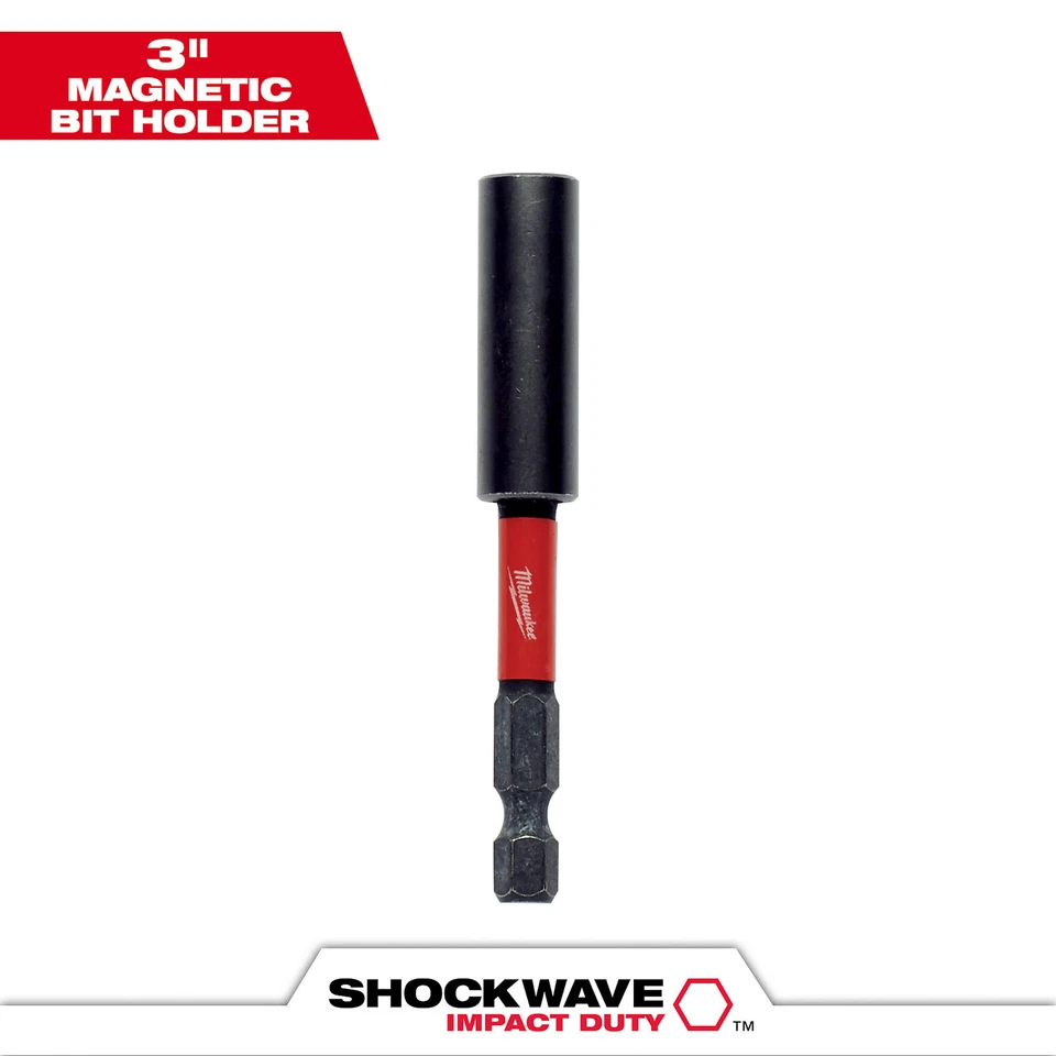 Milwaukee Shockwave Impact Duty Compact Magnetic Bit Tip Holder, 3in ...