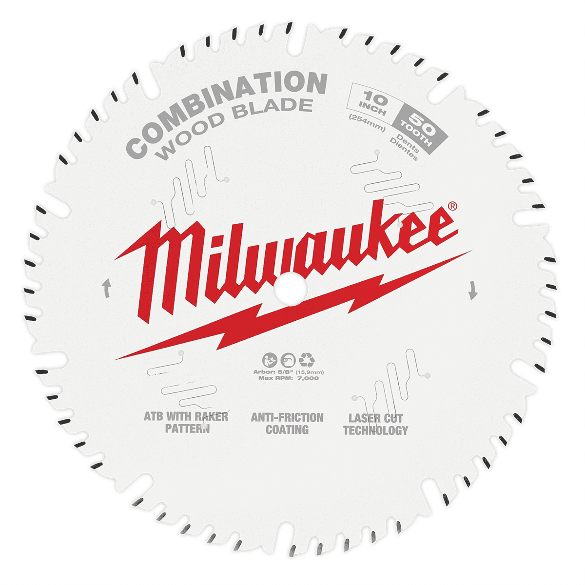 Milwaukee Tool 10" 50T Combination Circular Saw Blade - Walmart.com