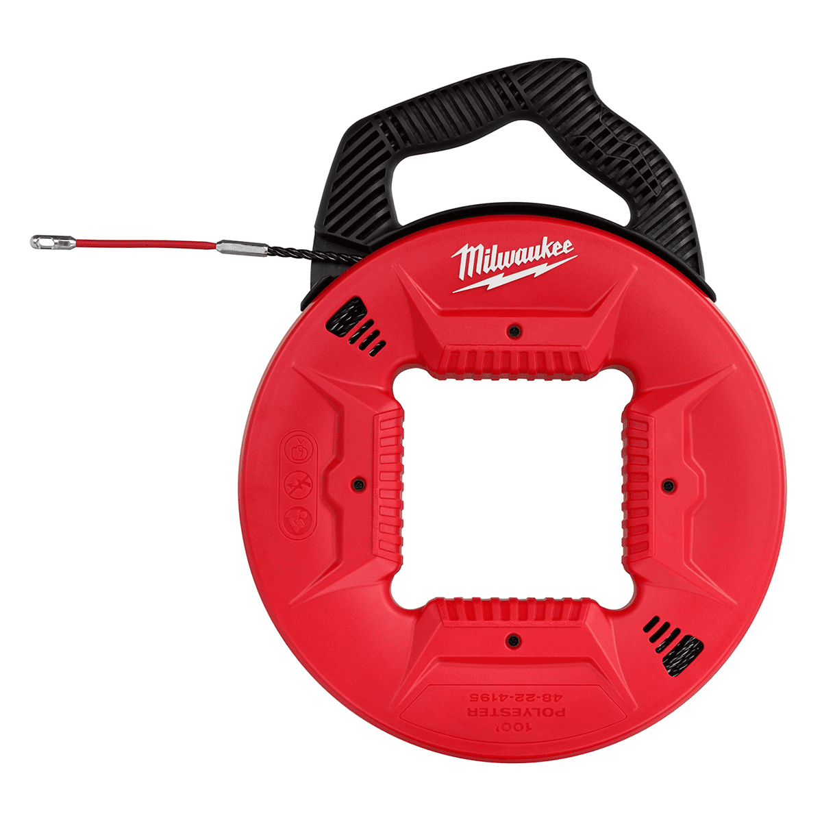 Milwaukee 48-22-4195 100-Foot Polyester Fish Tape w/ Flexible Metal ...