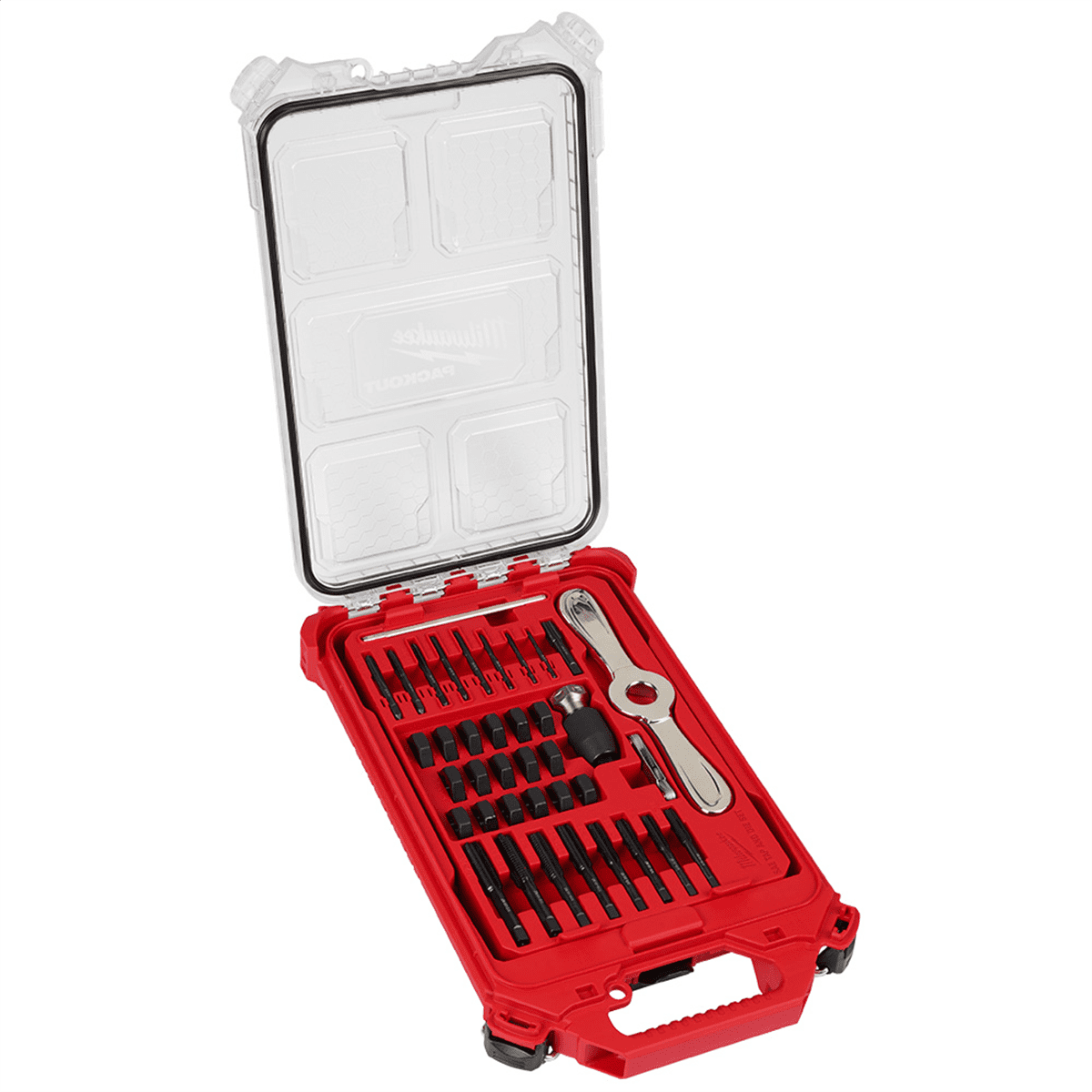Milwaukee Tool 38PC SAE Tap & Die PACKOUT Set w/ Hex-LOK 2-in-1 Handle ...